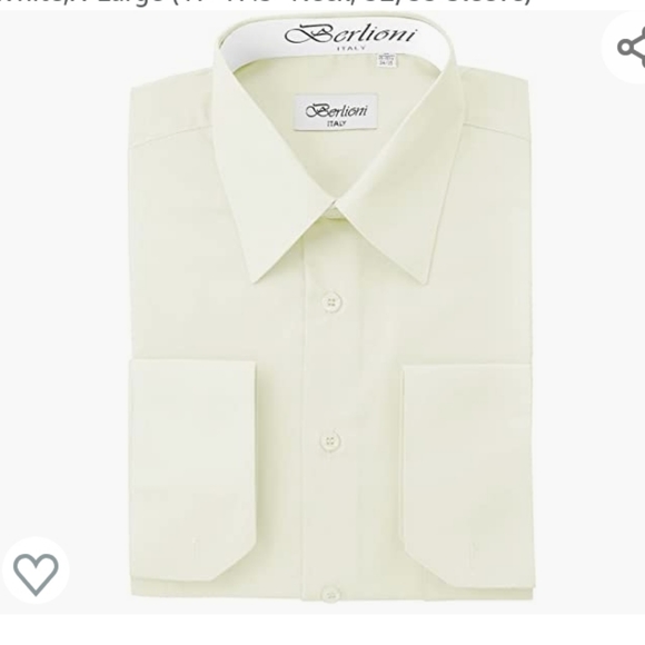Berlioni Italy | Shirts | Mens Dress Shirt Convertible French Cuffs Off ...